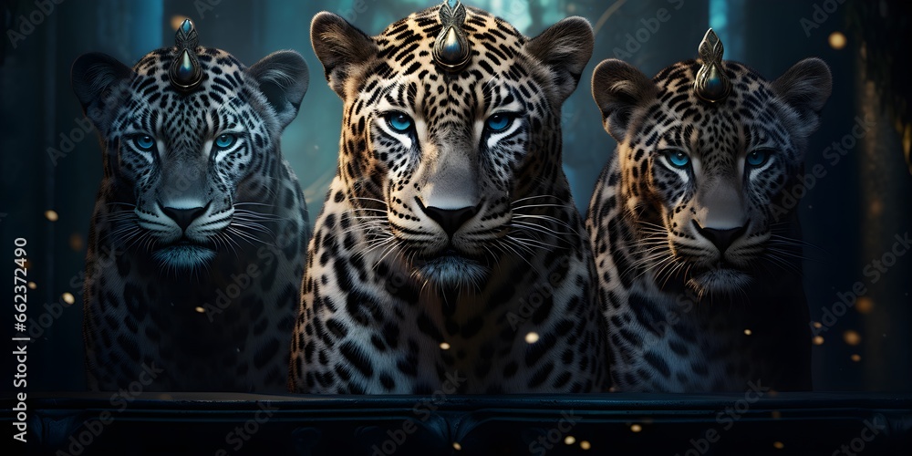 "Leopard Monarch: The Crowned Spotted Sovereign" | Background Design ...