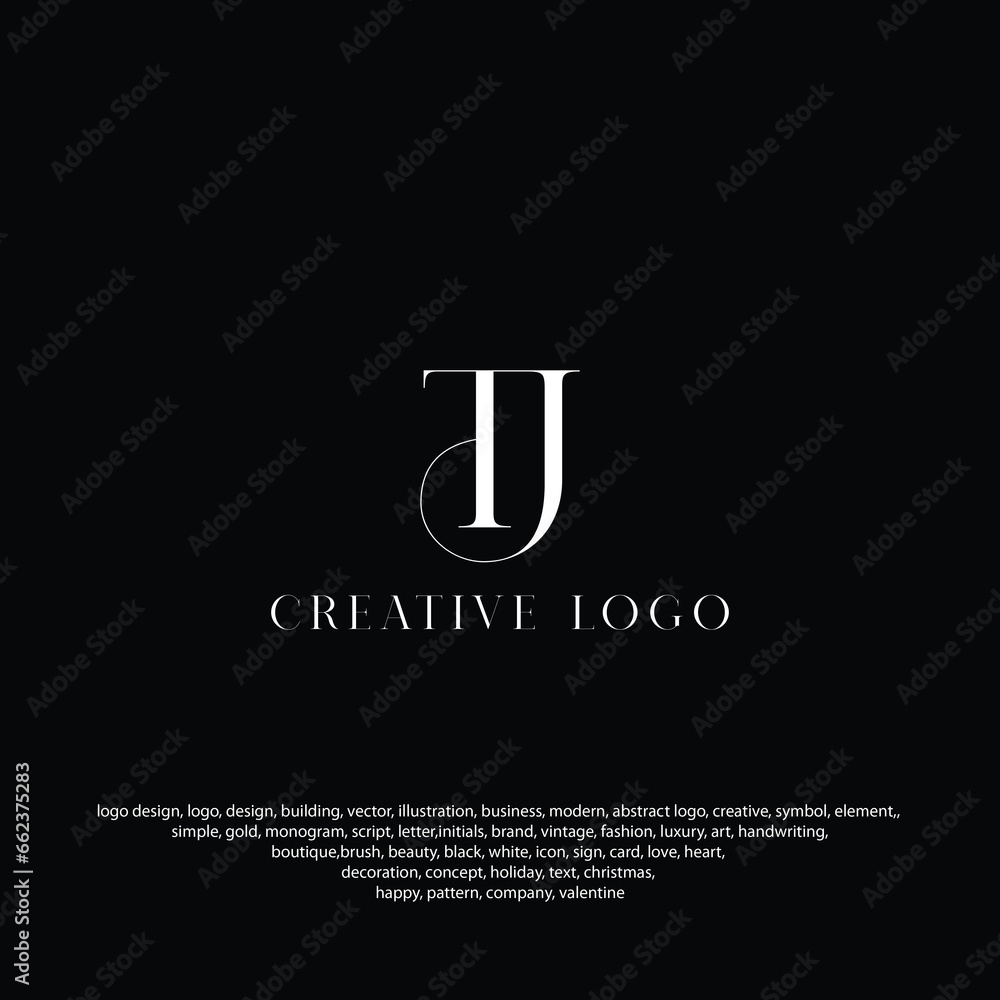 TJ luxury logo or JT fashion logo, TJ icon, JT logo, modern logo, golden, creative, minimal ...