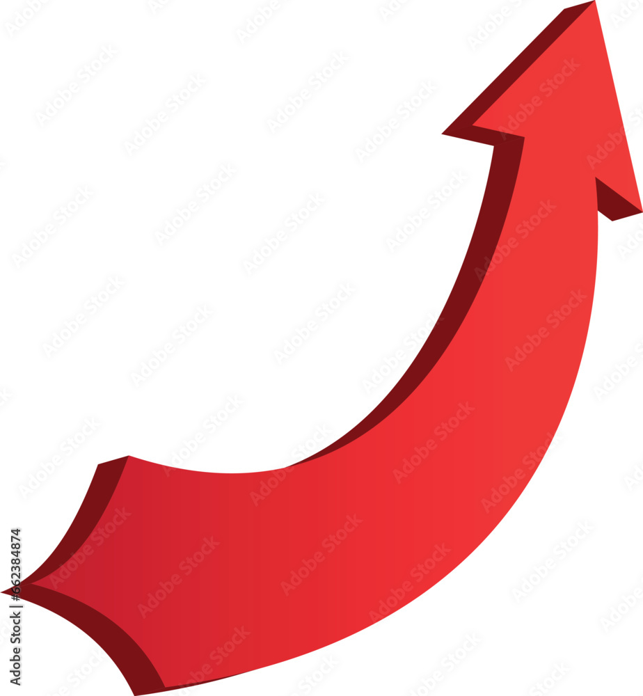 3D gradient shiney red arrow symbol. Arrow in shiney 3d arrow icons for ...