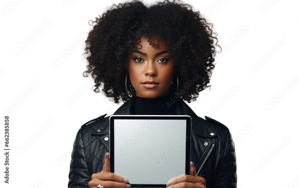 Black Woman's Digital Self-Portrait on a Clear Surface or PNG ...