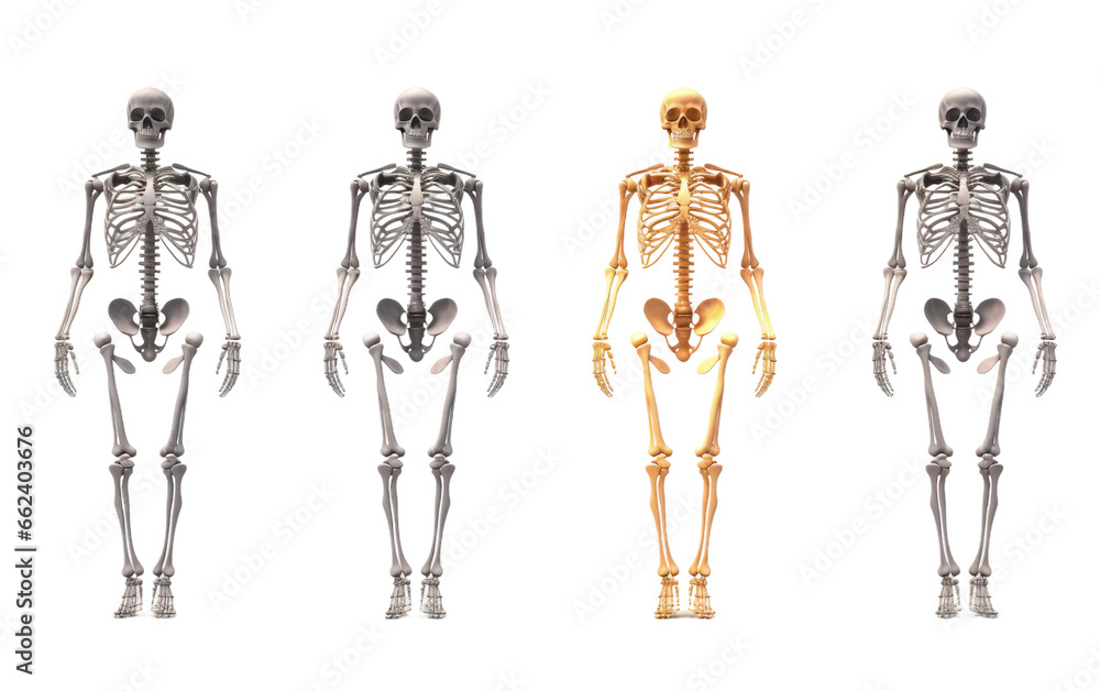 Body Bone Structure Revealed on a Clear Surface or PNG Transparent ...