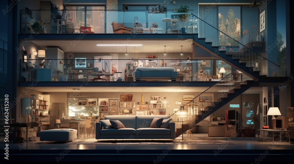 hyper-realistic scene illustrating the artistry of IoT, where smart ...