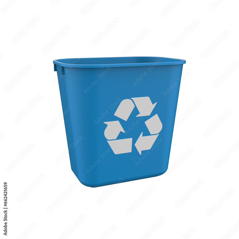 blue recycle bin icon Stock Photo | Adobe Stock