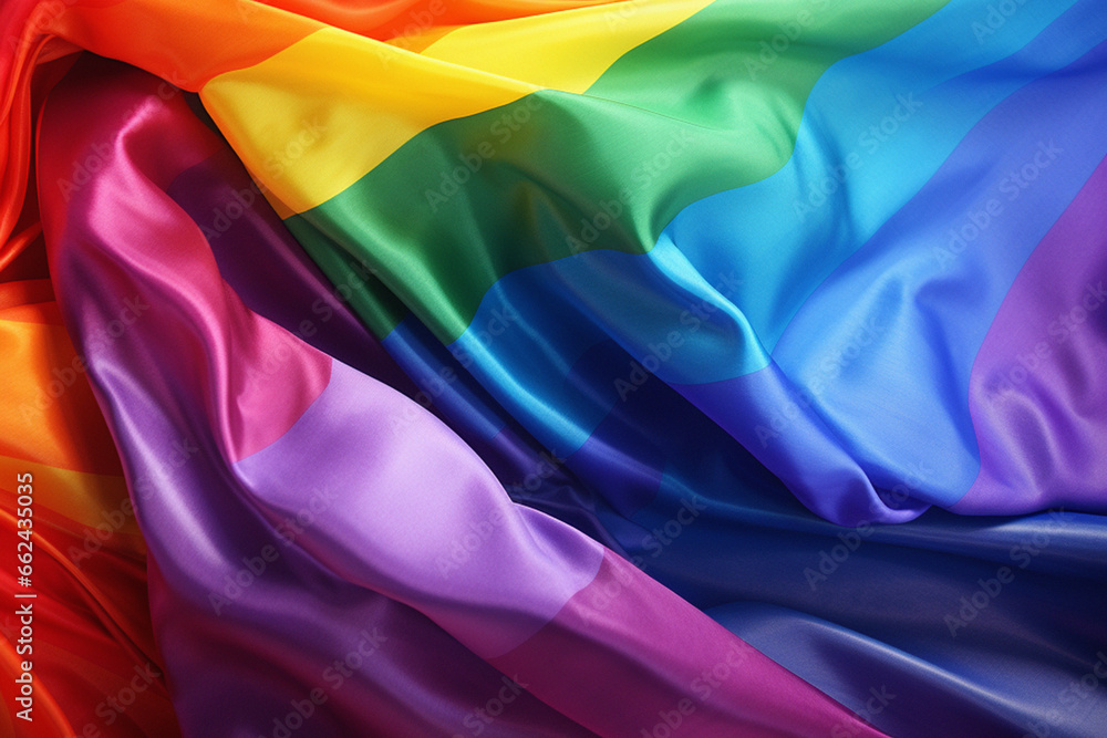 Colorful waving LGBT flag Stock Photo | Adobe Stock