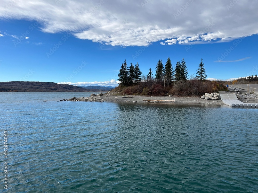 Ghost Lake hydroelectric dam reservoir Stock Photo | Adobe Stock
