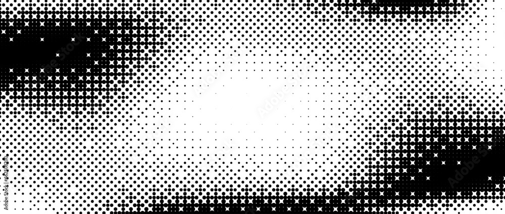 Pixelated bitmap gradient texture. Black and white wavy dither pattern ...