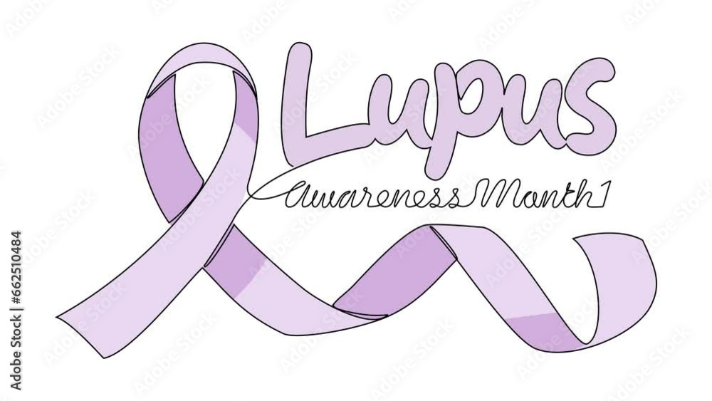 Animated self drawing of Lupus awareness month with white background ...