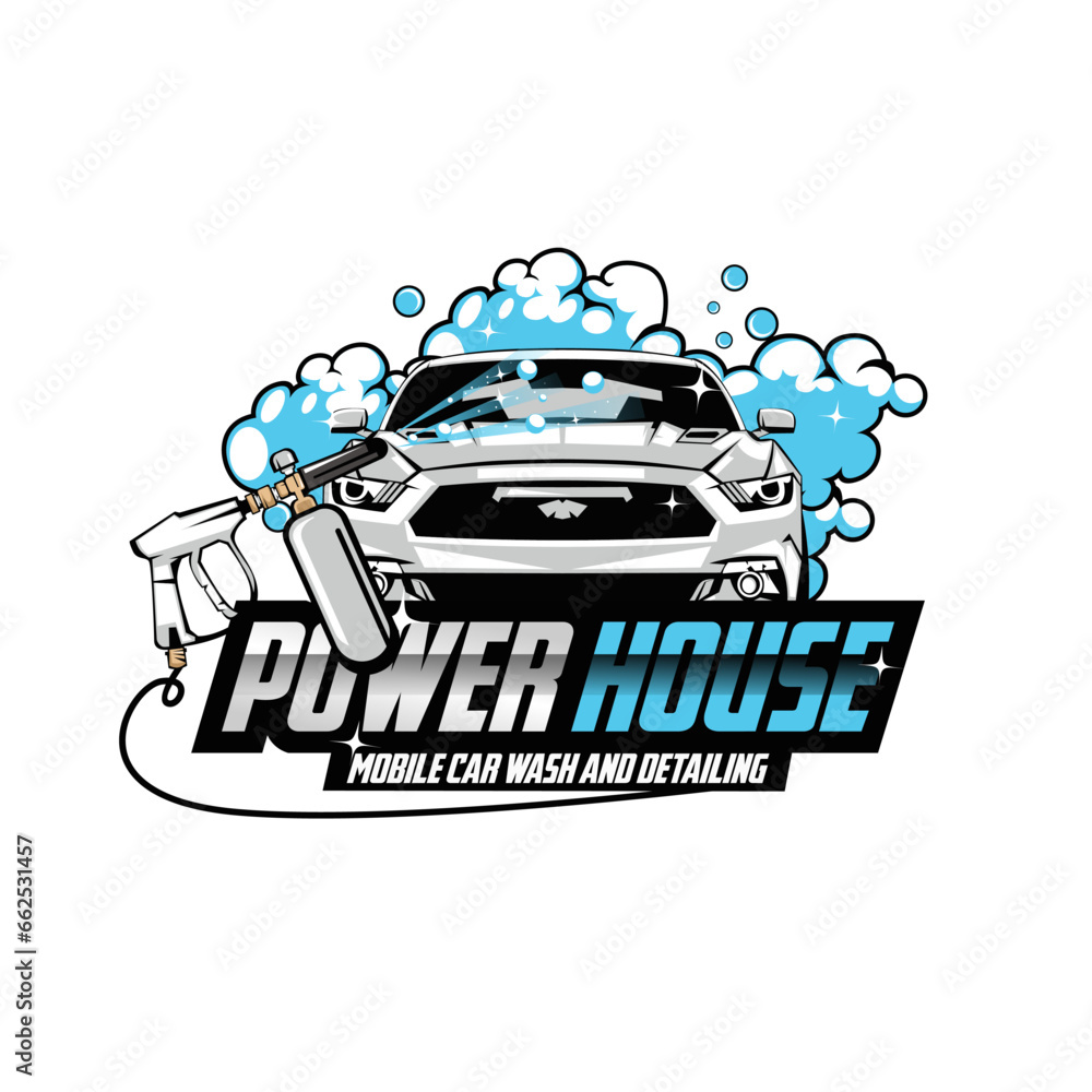 Car wash mascot logo. Racing car mascot logo illustration. Auto ...