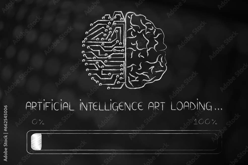 artificial intelligence and deep learning, half microchip half human ...