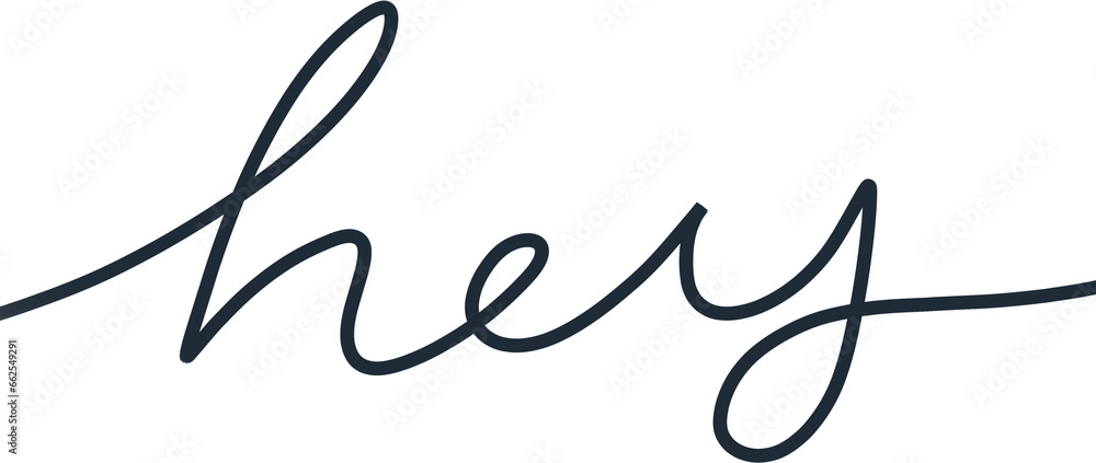 hey word hand lettering Stock Illustration | Adobe Stock