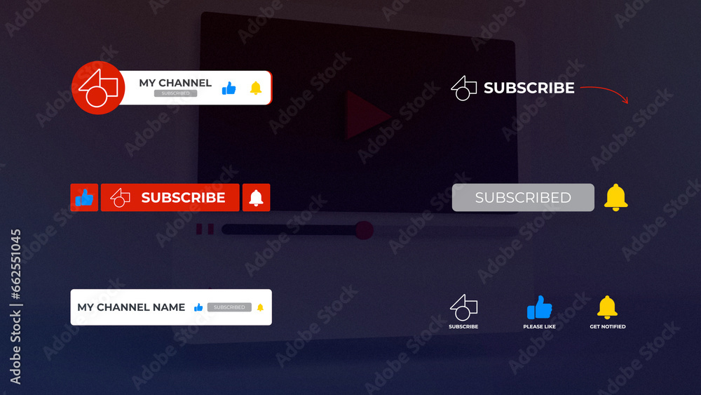 Subscribe Panels Stock Template | Adobe Stock