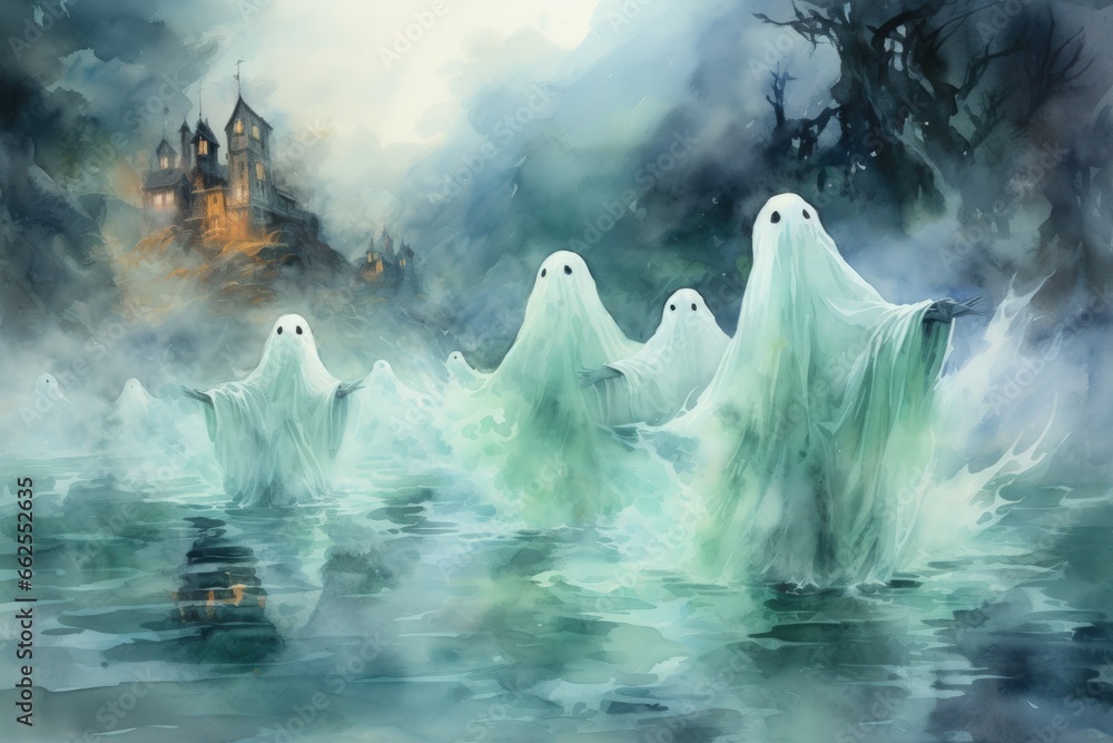 Cursed ghost ships, forever sailing the seas with ghostly crews seeking ...