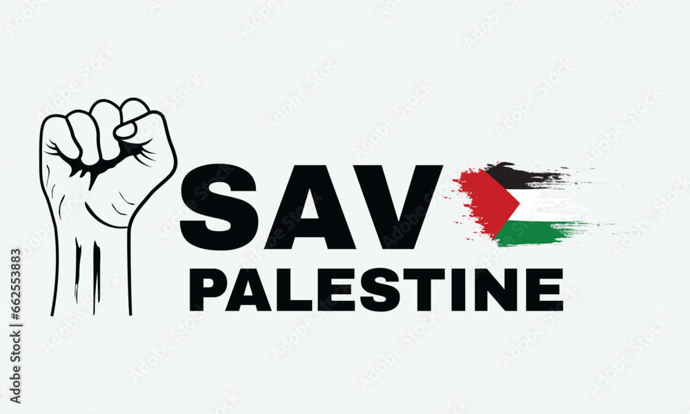 Vetor de save Palestine vector illustration Background. save Palestine ...