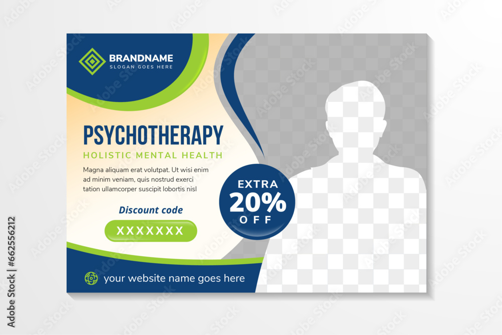 abstract flyer design template with example headline is phscotherapy ...