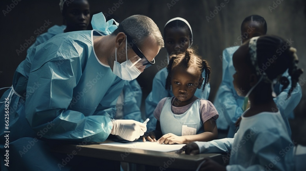 Every kid should have a good start in life. picture of a volunteer ...