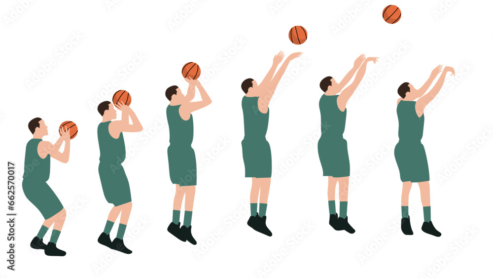 Vector illustration of basketball player passing,skill,collection ...