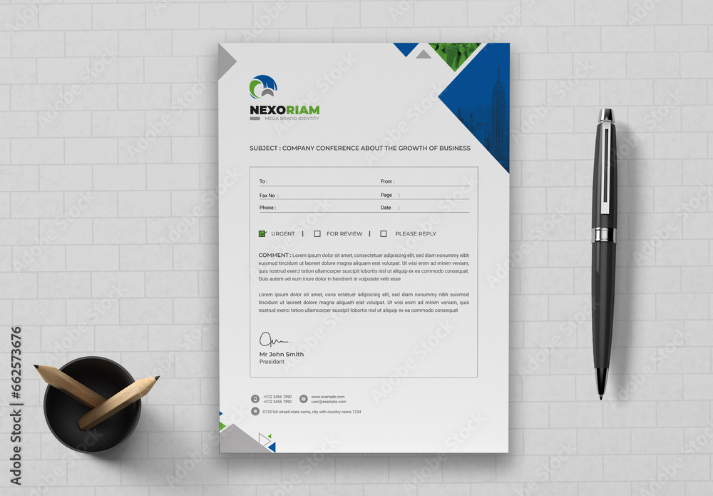 Fax Paper Template Stock Template | Adobe Stock