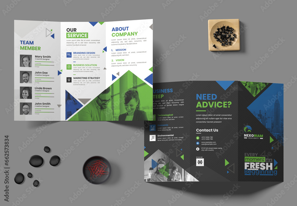 Trifold Brochure Layout Stock Template | Adobe Stock