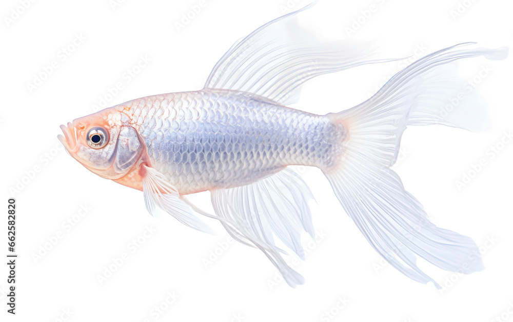 White Cute Platies Fish Isolated on Transparent Background PNG. Stock ...