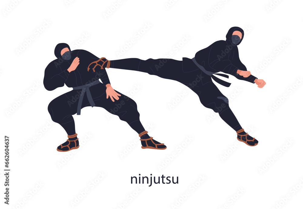 Ninjutsu fighters opponents. Japan ninja warriors wrestling, fighting ...