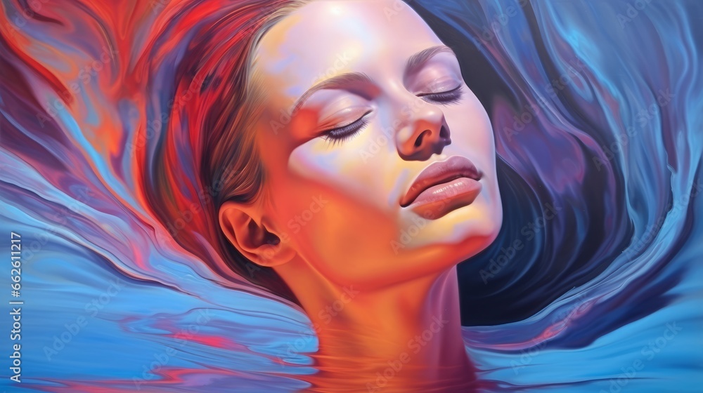 Mind's Mirror: A figure with an abstract, simplified reflection ...