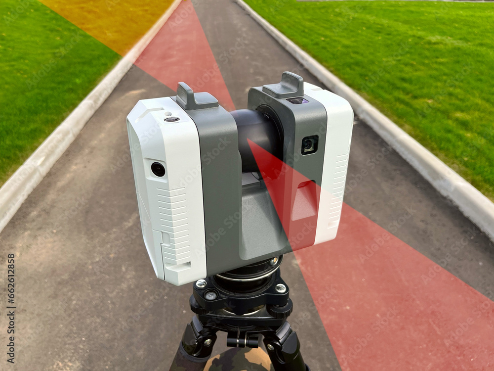 State-of-the-art Surveying Tool 3D Laser Scanner Performs Area Scanning ...