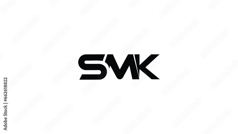 SMK Letter Initial Logo Design Template Vector Illustration, Modern ...