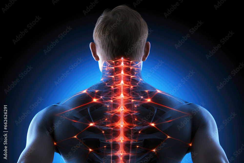 medical illustration of the spine, our body's backbone, providing ...