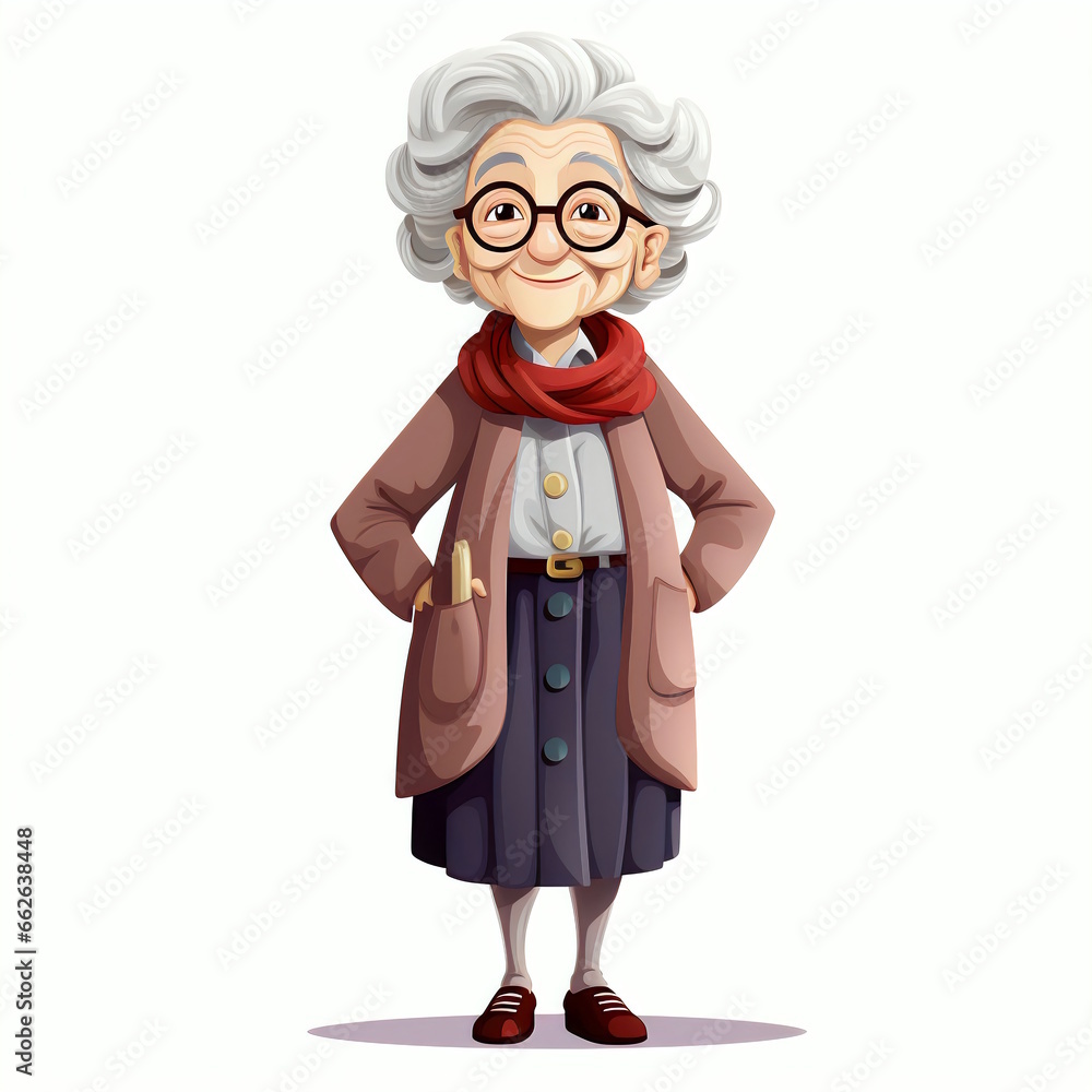 Old Lady Cartoons Paintings Old Lady Cartoon Etsy Sweden