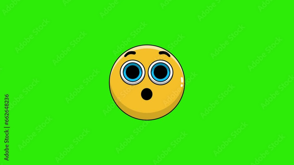 Animated Emoji Set. Alpha channel, transparent green screen background ...