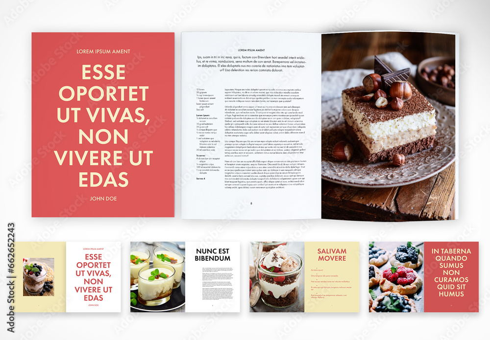Fresh Cookbook Stock Template | Adobe Stock