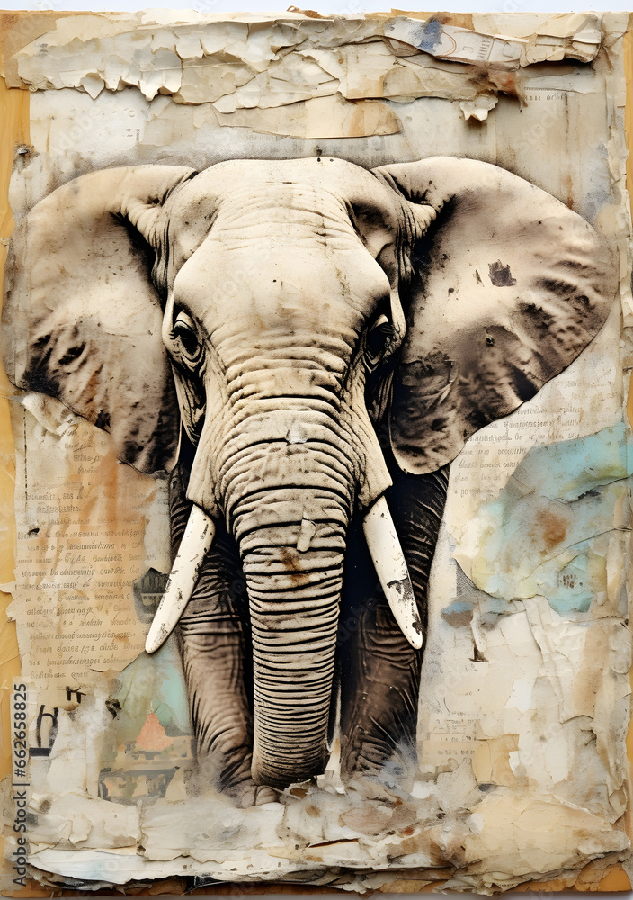 Dive into the charm of a vintage junk journal with this background ...