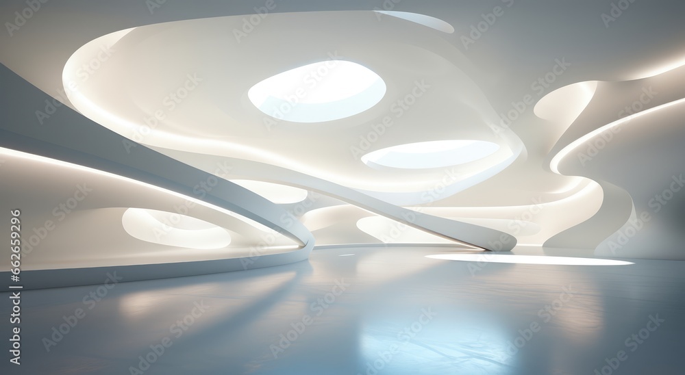 Parametric architecture of the future for presentations, graphic design ...