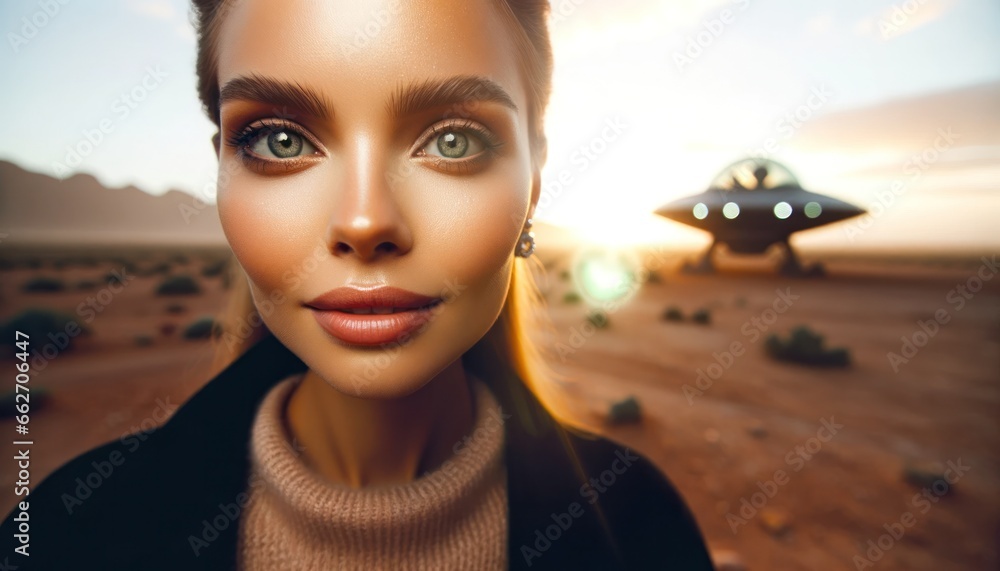 A daring desert diva captures her out-of-this-world style in a sky-high ...