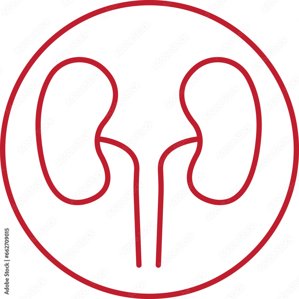 Red line Dialysis icon. Linear vector illustration from medical and ...