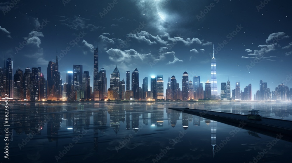 Amazing night city digital art 4k ultra wallpaper image Ai generated ...