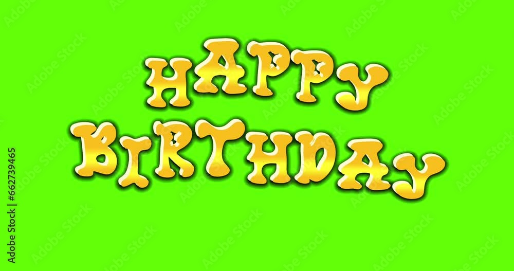 Happy Birthday Text Animated, Happy birthday gif golden text ...