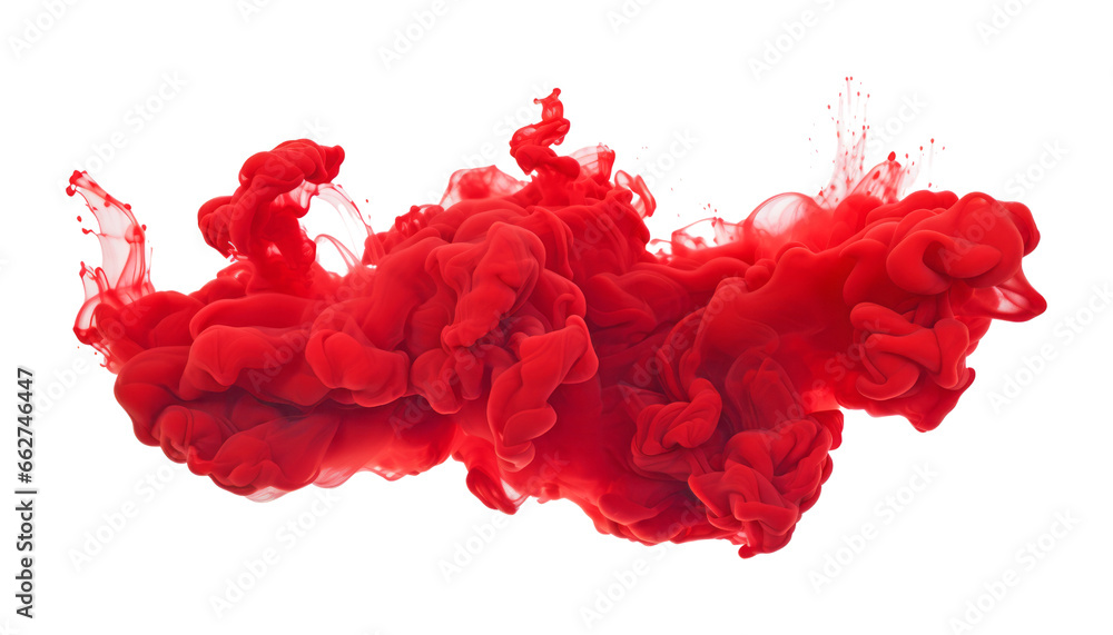 red smoke isolated on transparent background cutout Stock Illustration ...