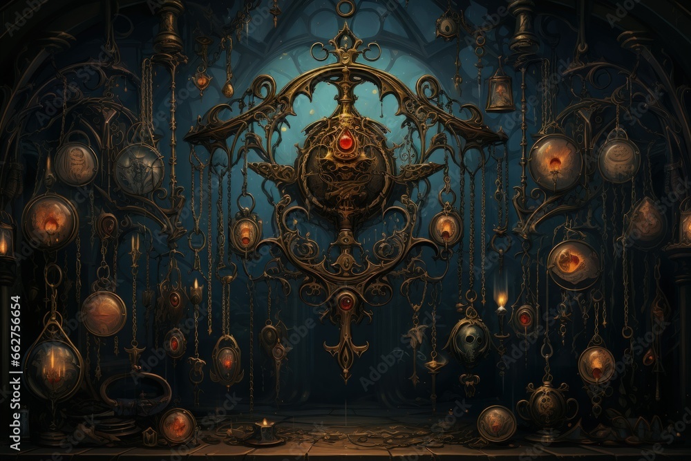 Cursed amulets of forgotten sorcery, imbued with ancient spells and ...