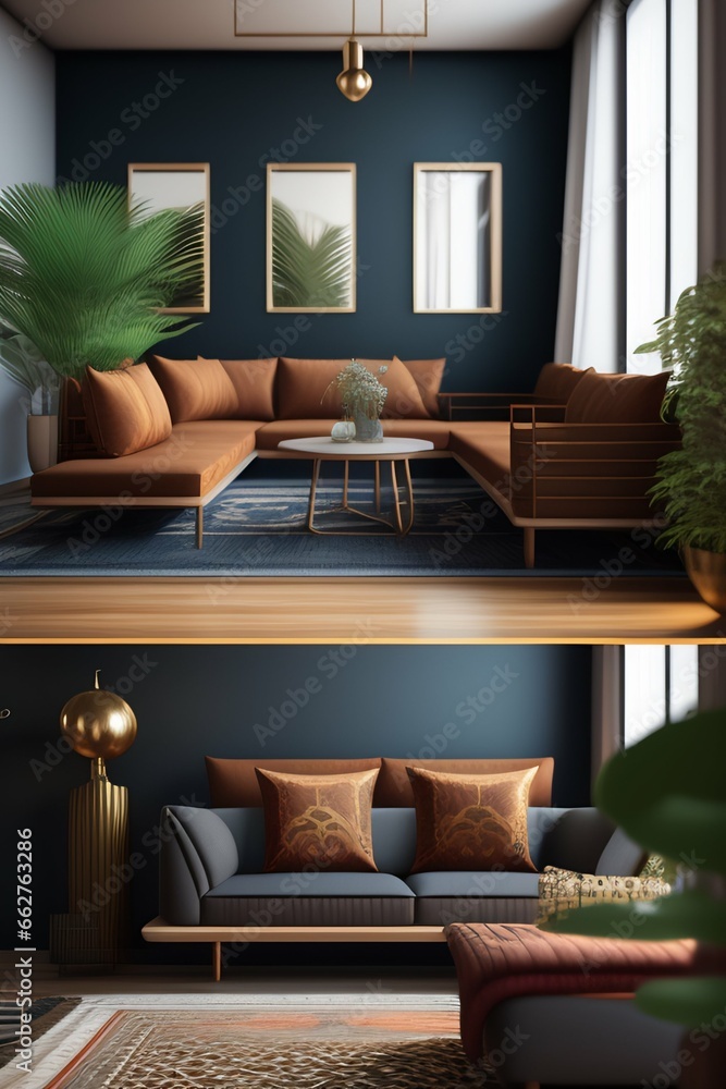 Japandi-inspired living room with Assamese gamosa textures, mekhela ...