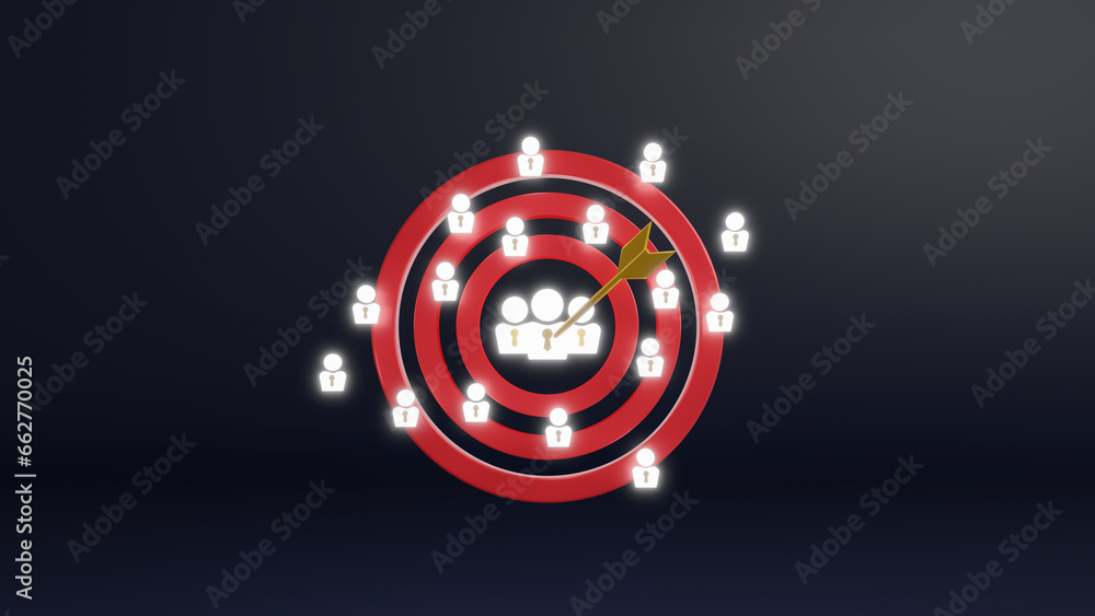 ภาพประกอบสต็อก Target audience customer segmentation marketing strategy ...