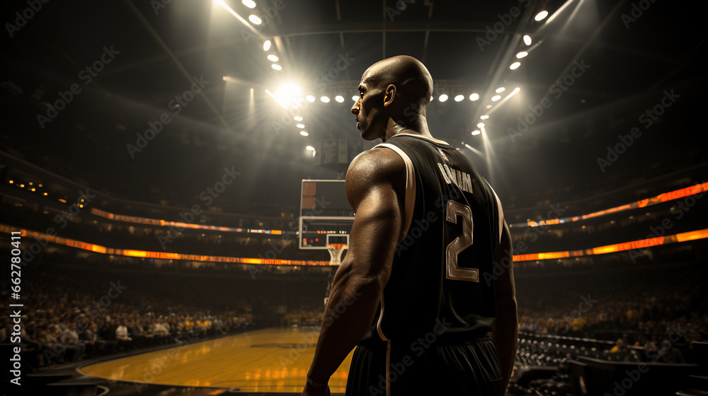 Player Walking on The Court Alone with His Back Turned Crowd in Their ...