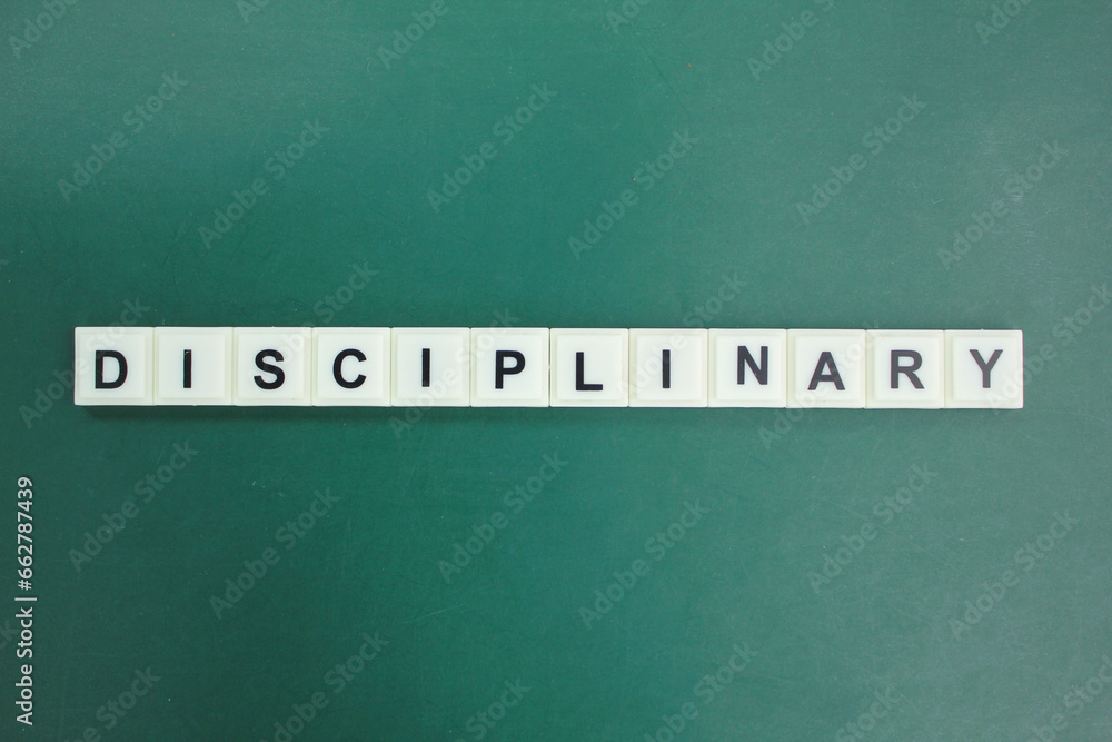 letters of the alphabet with the word disciplinary. the concept of ...