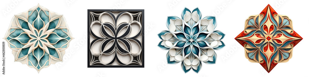 Symmetrical Patterns clipart collection, vector, icons isolated on ...