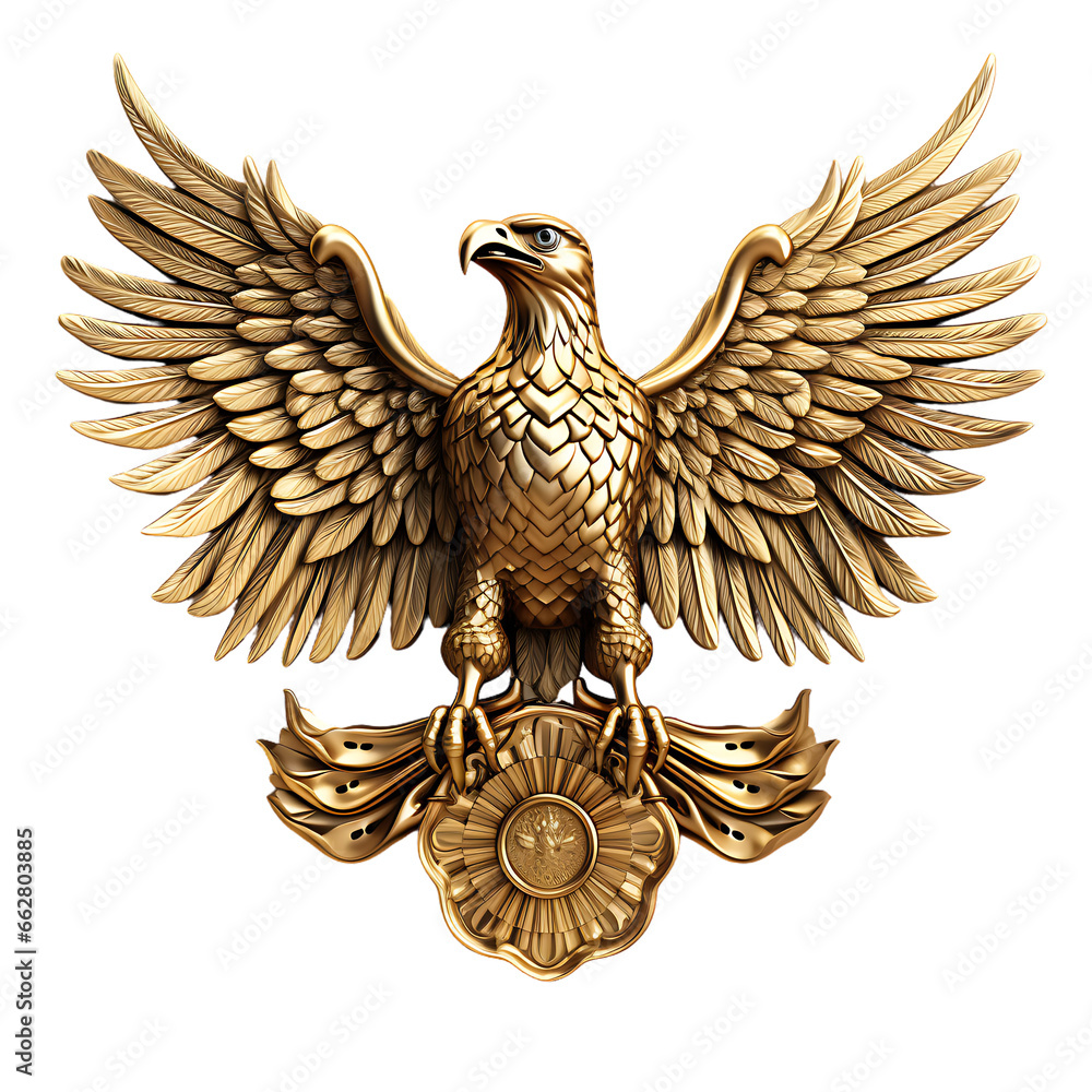 3d gold eagle symbol Stock Illustration | Adobe Stock