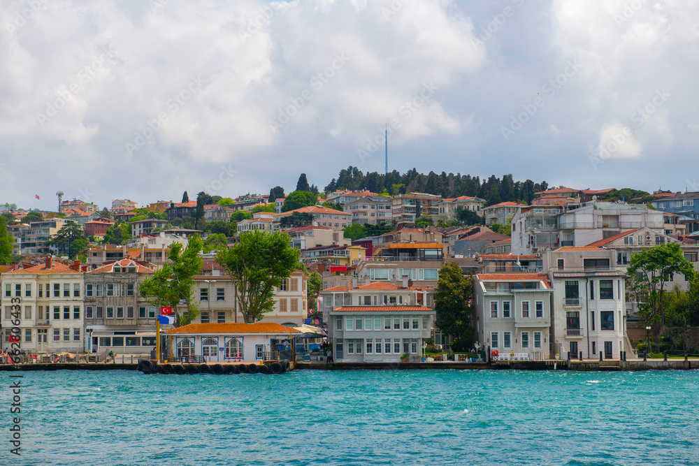 Beylerbeyi village historic waterfront buildings and Port of Beylerbeyi ...