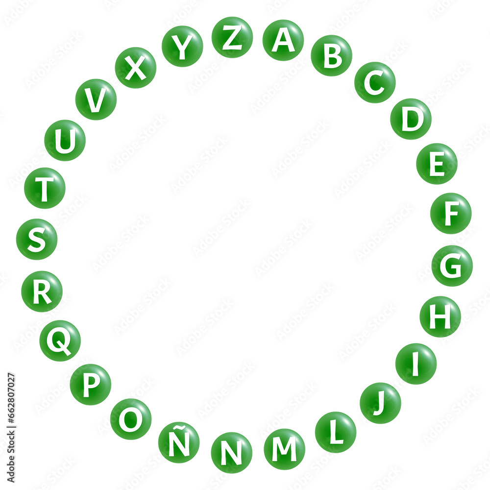Rosco verde de letras RECORTABLE en PNG transparente sin fondo para ...