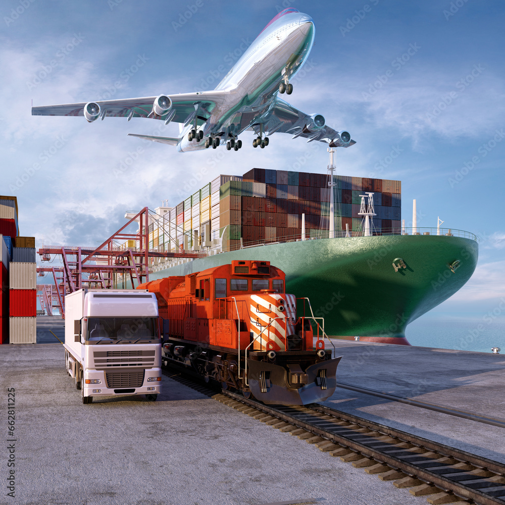 Global cargo logistics business. Maritime, air shipping, railway ...