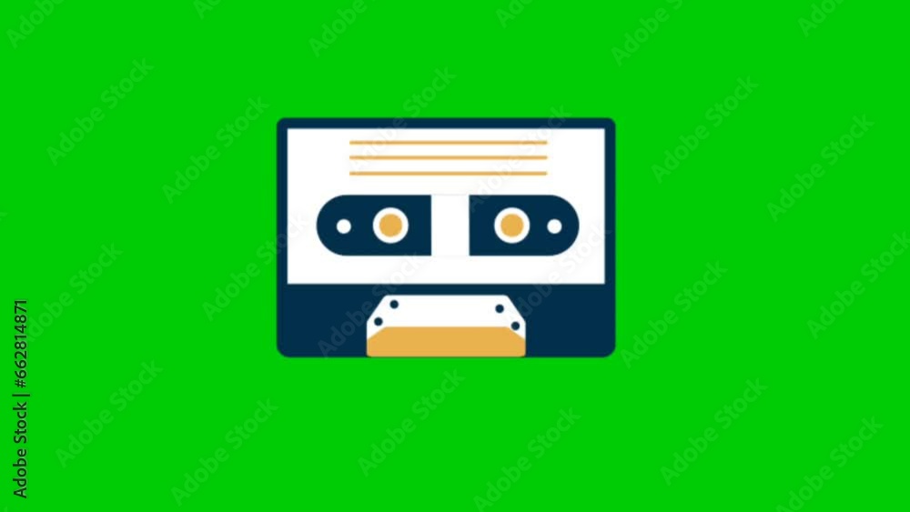 Music theme 4K animation with green screen background,musical notes ...