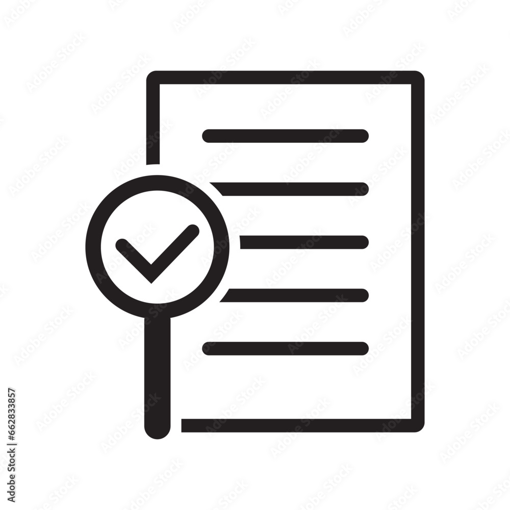 Audit icon. Simple element from audit collection. Document icon with ...